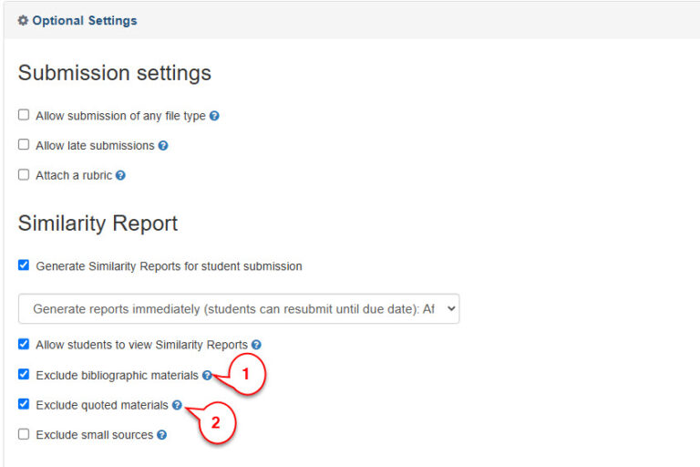 Turnitin : Exclude Bibliographic & Quoted – ระเบียงบรรณปันสาระ