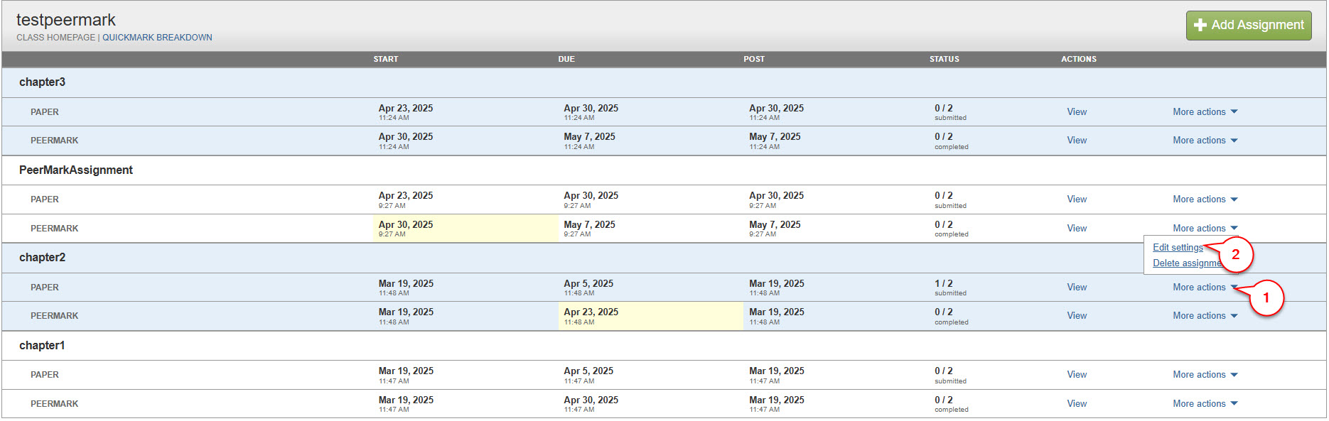 Turnitin PeerMark Assignment – ระเบียงบรรณปันสาระ